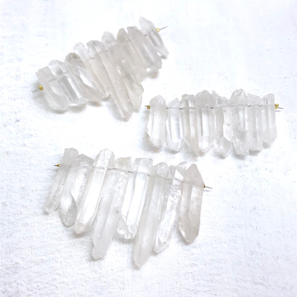 【再入荷】クリスタル スティック(氷柱カット)ナチュラルカラー マット加工 約5cm分 EU1575NSB 天然石 北欧産業(株)/Beads ...