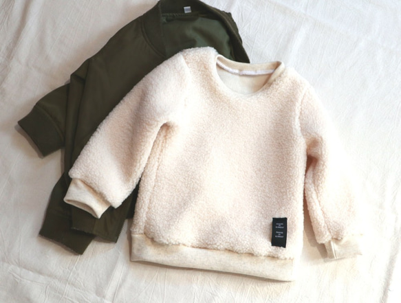 ボアトレーナー キッズ用 100～120cm 子供服 こらっと 通販｜Creema(クリーマ) 8202102