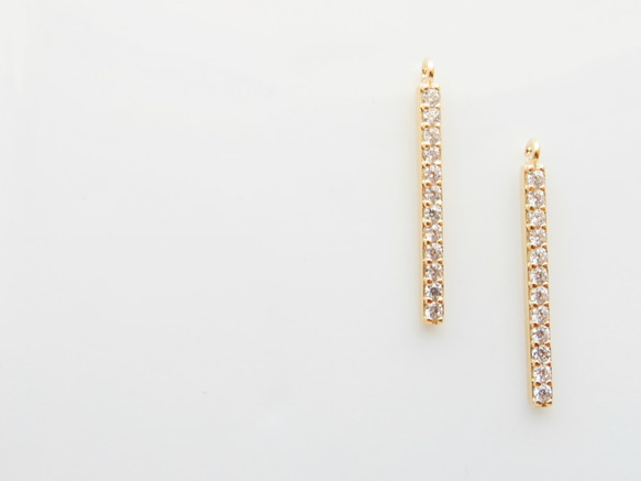 チャーム/スティック/キュービックジルコニア/ゴールド/ci-1056（1個） チャーム citron 通販｜Creema(クリーマ)