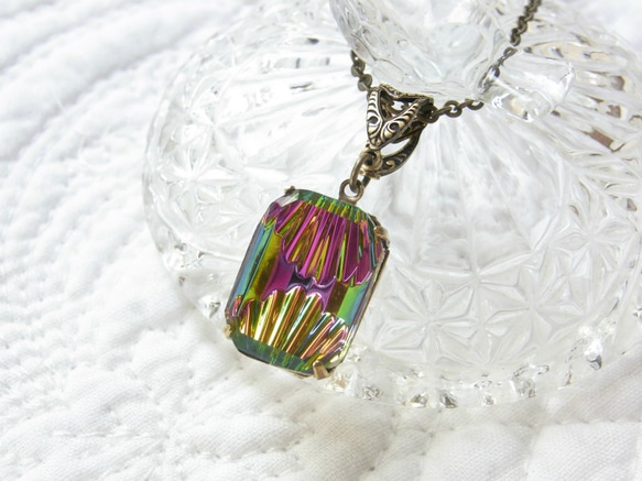 旧西ドイツ製ヴィンテージ・”Rainbow sunburst”オクタゴナルネックレス ネックレス・ペンダント ondulations 通販 ...
