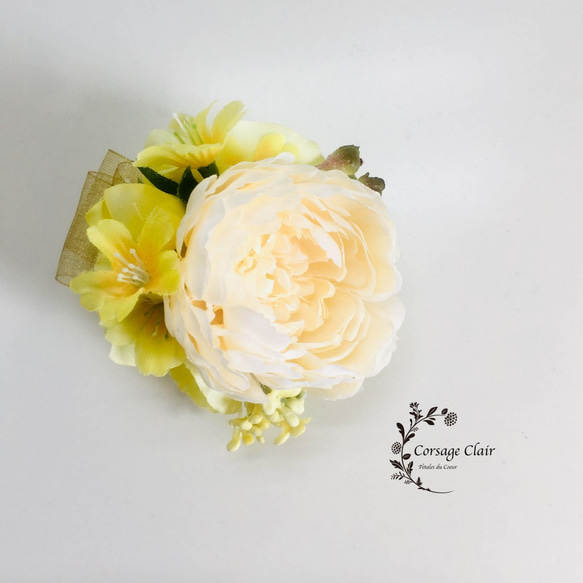 【再販×4】Eleganceプチブーケ(イエロー）2way コサージュ コサージュクレール 通販 3655965｜Creema(クリーマ)