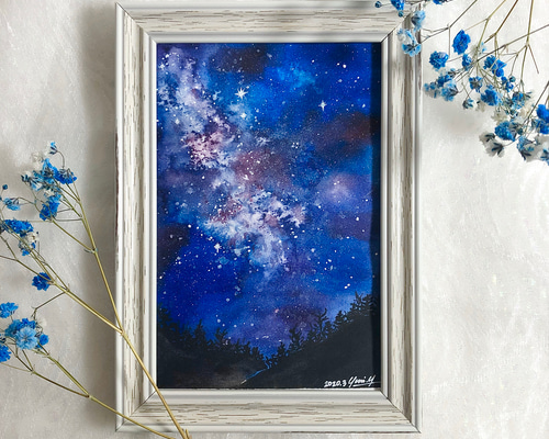 透明水彩【天の川銀河】原画 絵画 Yuriart 通販 9137538|Creema 透明水彩【天の川銀河】原画 絵画 Yuriart 通販 9137538|Creema