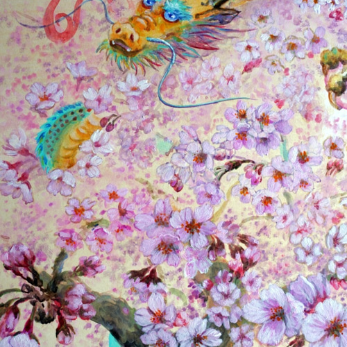 桜と龍の水彩画 絵画 mimoza 通販 3825529|Creema(クリーマ) 桜と龍の水彩画 絵画 mimoza 通販 3825529|Creema(クリーマ)