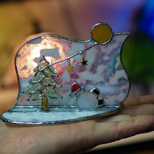 ずっこけサンタ」ステンドグラス、クリスマス、サンタクロース ずっこけサンタ」ステンドグラス、クリスマス、サンタクロース