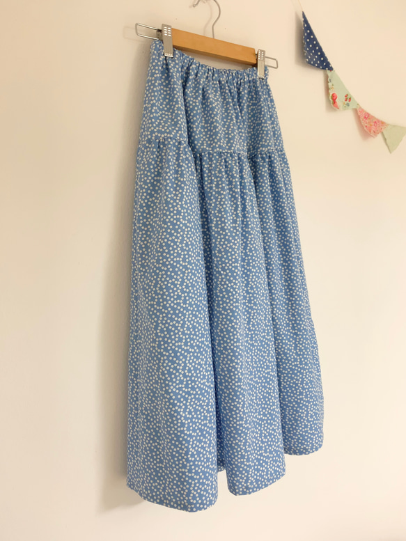 ＊random bubbles♪ロングティアードスカート(light blue)＊ ロングスカート（マキシ丈） Antibes 通販 ...