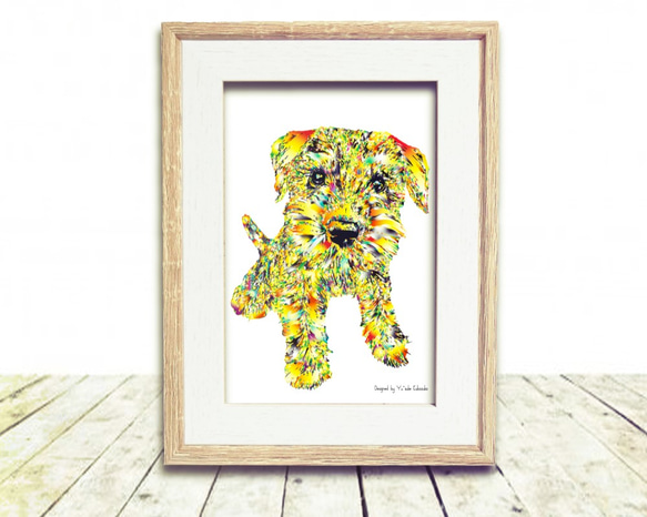 シュナウザー インテリアアート インテリア雑貨 ポストカード 犬 イラスト KUBOZUKA YUSUKE 通販 10252399 ...