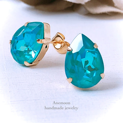 【スワロの雫イヤリング/ピアス】クリスタルラグーナディライト 14×10mm イヤリング・ノンホールピアス ♠︎Anemoon 通販 ...