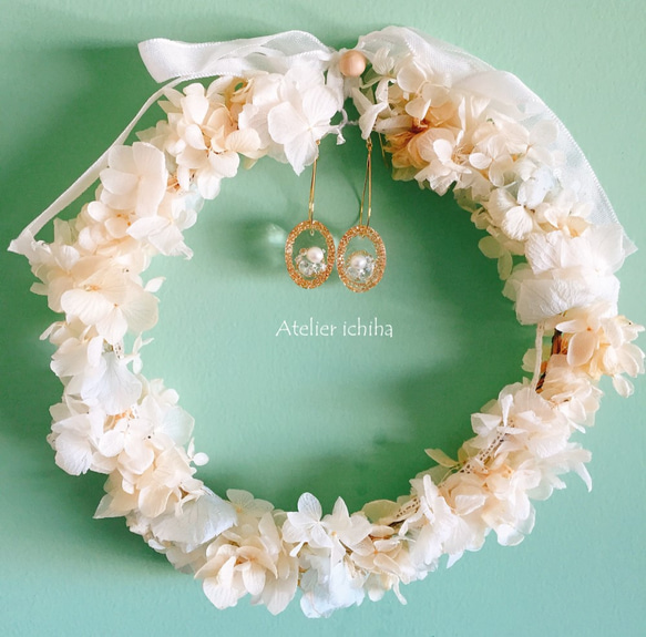 ジルコニアとパールのフープピアス(オーバル) b-2 ピアス（フープ） ichiha 通販｜Creema(クリーマ) 3802090