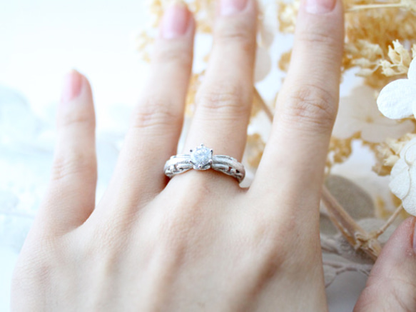 foliage scroll heart ring (rhodium plating) 戒指 Jewelry GALLICA 的作品｜Creema