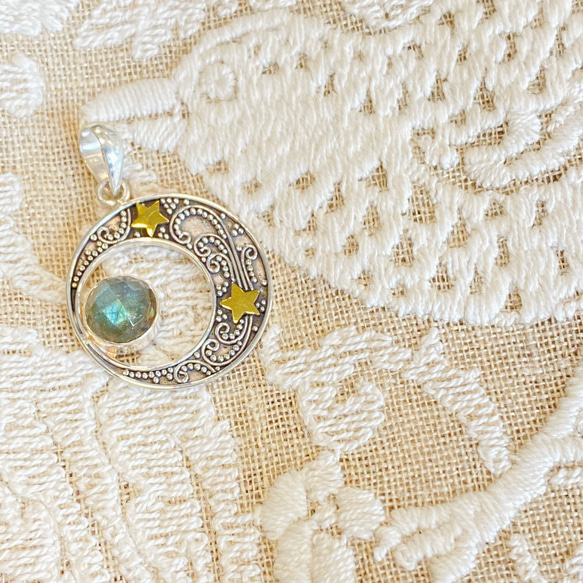 三日月と星ペンダント SALE ペンダントトップ Banyan-green.com 通販｜Creema(クリーマ) 12650103