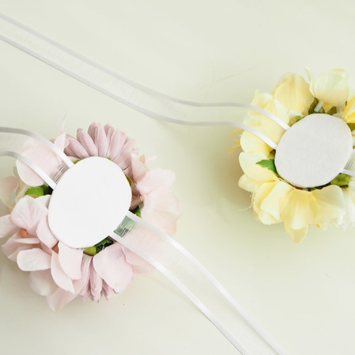 リストレット ピンク・ホワイト 結婚式☆ブライズメイド☆受付の リストレット ピンク・ホワイト 結婚式☆ブライズメイド☆受付の