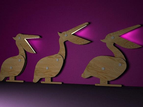 クリスマスギフト [ペリカンシルエット-テーブルライト] DECO.WOOD.LIGHT.クリスマス.ギフト交換.父の日.お母さ スタンド ...