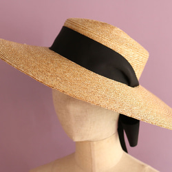 ＜即納可能＞ロングリボンのボーターハット Amal アマル 春夏 麦わら帽子 カンカン帽 ハット グログランの麦わら帽子 通販 5633337 ...