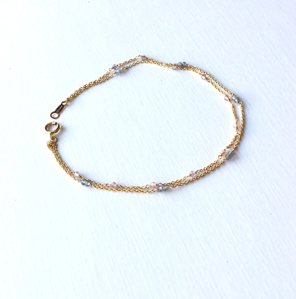 ブラックスピネル 2連ブレスレッド 14kgf ブレスレット mahina 通販 5719763｜Creema(クリーマ)