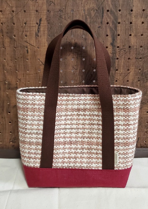 手織りのミニトート・赤 トートバッグ 織燈屋 通販｜Creema(クリーマ)