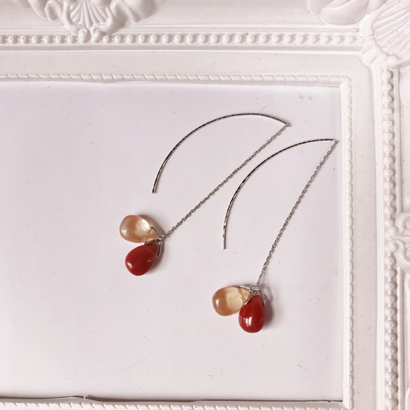 アンデシンのアメリカンピアス（2） ピアス（その他） kaiyu 通販｜Creema(クリーマ) 7147110