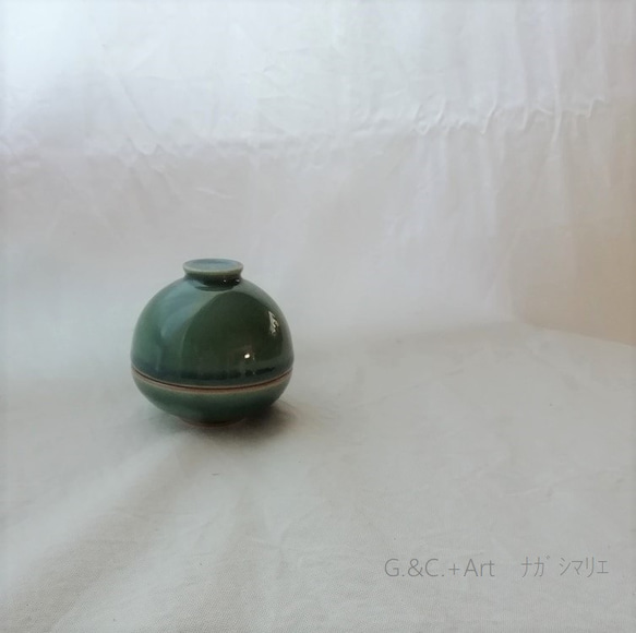 香合＊合子＊蓋物＊ドーム＊織部＊2109-19-7 保存容器・キャニスター ナガシマリエ 通販 12595997｜Creema(クリーマ)