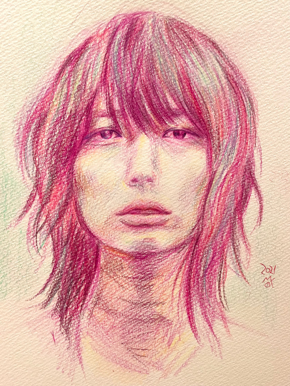 フジファブリック志村正彦「シュガー」色鉛筆画 イラスト NAO フジファブリック志村正彦「シュガー」色鉛筆画 イラスト NAO