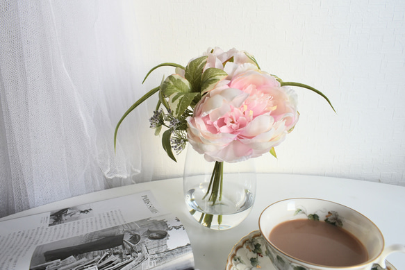 お部屋 華やぐ ナチュラル ｢ fleur ブーケ ｣ マジカルウォーター お花 フェイクウォーター お手入れ不要 アートフラワー ...