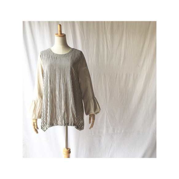 主婦のミカタ♡ふんわり軽い バルーンスリーブ ブラウス Linen.Vivify 通販｜Creema(クリーマ)