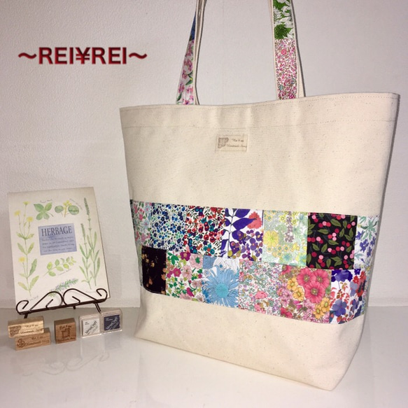 送料無料！帆布トートバッグ♡リバティパッチワーク トートバッグ REI¥REI 通販｜Creema(クリーマ) 10947210