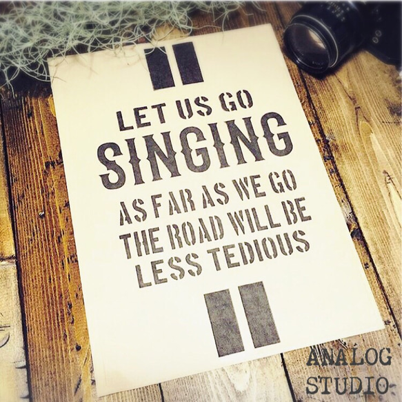 A4『SINGING』ステンシルシート【送料無料】 型紙 ANALOG STUDIO. 通販 3837025｜Creema(クリーマ)