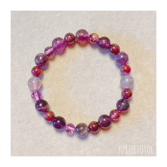 16cm【精神的自立】1月誕生石ガーネット・2月誕生石アメジスト・天然石・ヒーリングストーン・ブレスレット・マンダラ ブレスレット マンダラ ...