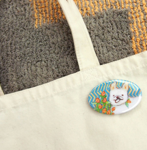 フレンチブルドッグの缶バッジ その他雑貨 さらさまゆこ 通販 4641340｜Creema(クリーマ)