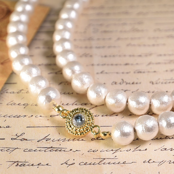 コットンパールのロングネックレス（ゴールド） ネックレス・ペンダント namico 通販｜Creema(クリーマ) 5511827