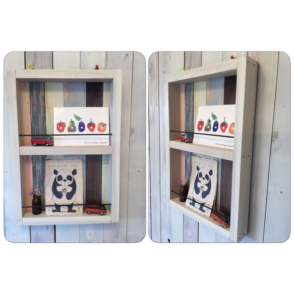 スクラップウッドのレターラック 壁掛けラック・ウォールシェルフ F’s furniture 通販 3273374｜Creema(クリーマ)