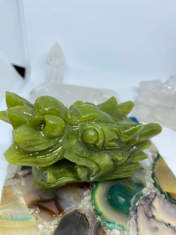 モスアゲートの龍の頭の置物 その他置物 sora 通販 12691901｜Creema(クリーマ)