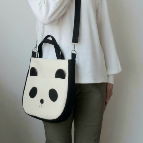 パンダの2wayショルダーバッグ ショルダーバッグ moonbird 通販 パンダの2wayショルダーバッグ ショルダーバッグ moonbird 通販