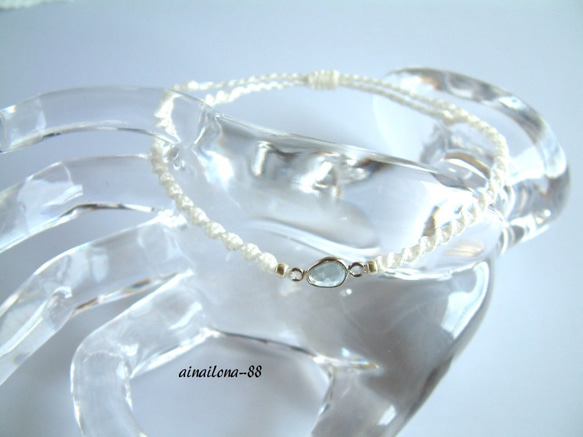 トパーズのマクラメアンクレット オーダーメイド可 アンクレット ainailona-88 通販 3959574｜Creema(クリーマ)