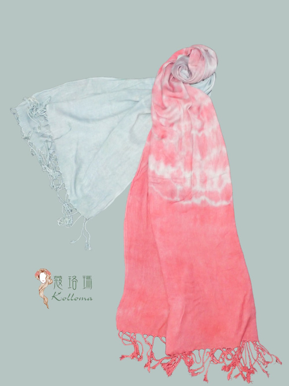 ♔Koluoma♘ Ⓓⓔⓢⓘⓖⓝ - レンダリングされたシルケットコットンスカーフ - グレーブループラムレッド マフラー Kolloma ...