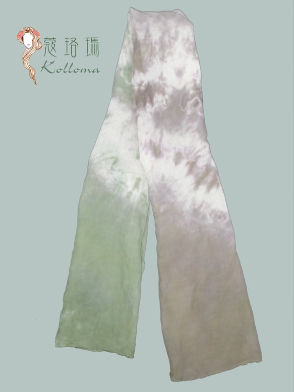 ♔珞马♘ Ⓓⓔⓢⓘグラデーションレンダリングコットンショートスカーフ - ライトブラウンオータムグリーン マフラー Kolloma 通販 ...