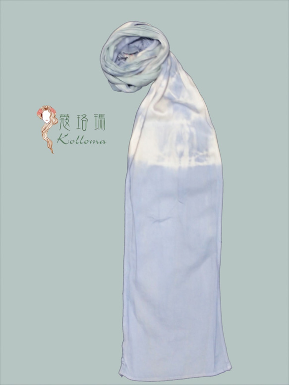 ♔珞马♘ Ⓓⓔⓢⓘⓖレンダリングコットン多目的ロングスカーフ-スカイブルー スヌード Kolloma 通販 13082710｜Creema(クリーマ)