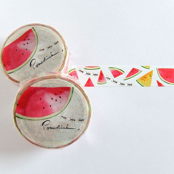 スイカのマスキングテープ マスキングテープ ポンチセ 通販｜Creema(クリーマ) 2395223