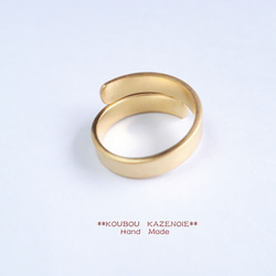 シルバーリング ゴールドカラー RASEN RING オーダーメイド 受注制作 刻印無料 指輪・リング（メンズ） KOUBOU ...