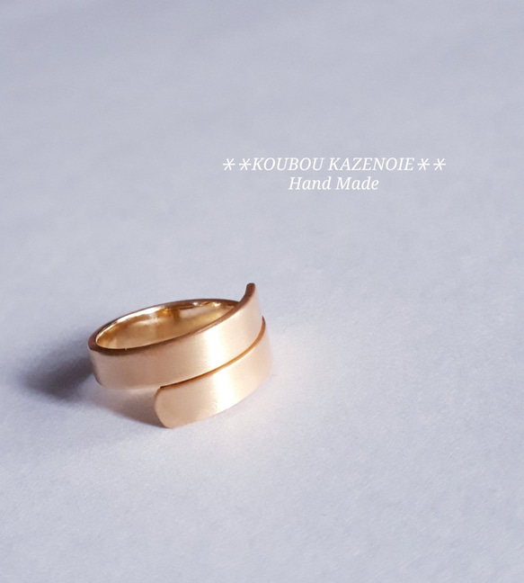 シルバーリング ゴールドカラー RASEN RING オーダーメイド 受注制作 刻印無料 指輪・リング KOUBOU KAZENOIE 通販 ...