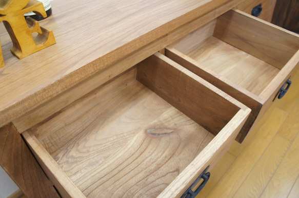 【最安値】マホガニー 無垢 リビング チェスト サイドボード キャビネット 箪笥 引出 7杯【ナチュラル】che112 チェスト・キャビネット ...