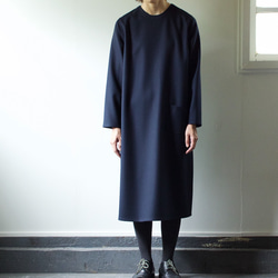 saxony wool one piece/navy ワンピース FRECKLE 通販 8059202｜Creema(クリーマ)
