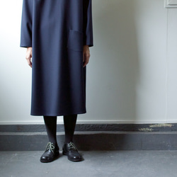 saxony wool one piece/navy ワンピース FRECKLE 通販 8059202｜Creema(クリーマ)