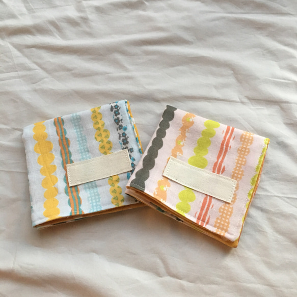 4重ガーゼミニハンカチ2枚セット#ぽこぽこボーダー ハンカチ・手ぬぐい mamy＆NITmy 通販｜Creema(クリーマ) 4955485