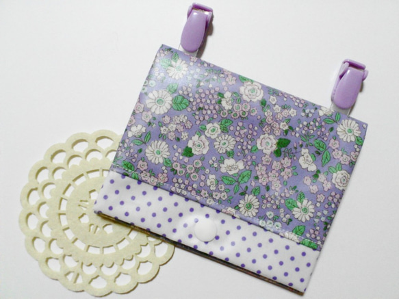 ☆再販☆ラミネート移動ポケット フラワー・花柄・ドット・パープル・女の子 その他入園グッズ ポケット屋さん 通販 9806108｜Creema ...