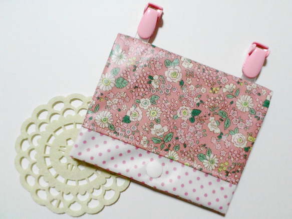 ラミネート移動ポケット フラワー・花柄・ドット・ピンク・女の子 その他入園グッズ ポケット屋さん 通販｜Creema(クリーマ) 9806115