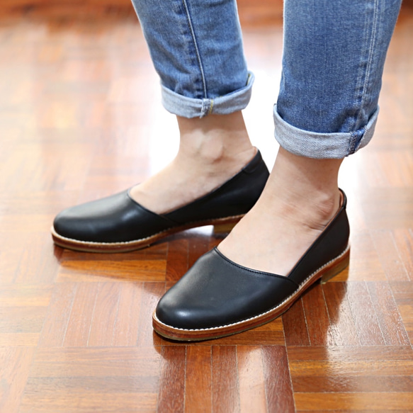 【受注製作】レザーシューズ〈Eva〉 ブラック パンプス SWiMMY Clothing 通販 4501300｜Creema(クリーマ)