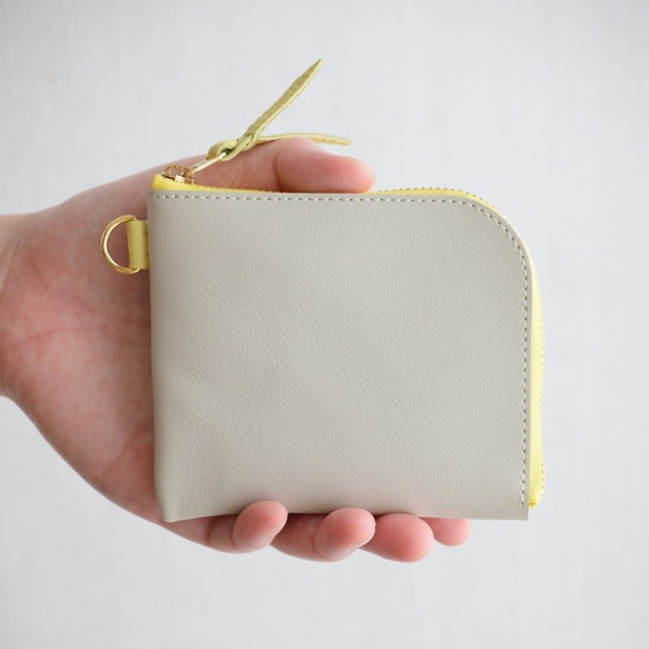 本革 L字財布 eruji ｜ライトグレー｜ その他ミニ財布・コンパクト財布 Dochi (ドーチ) 通販 4176833｜Creema(クリーマ)