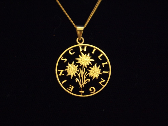 コインカットペンダント オーストリア1シリング ネックレス・ペンダント Atelier Matsumoto 通販｜Creema(クリーマ ...