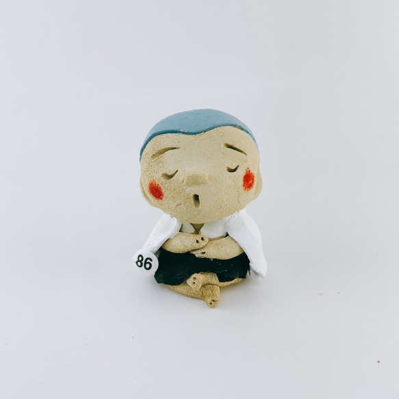 こぼんさん86「座禅」（手びねり） その他人形 坊さん玩具工房 通販 12651063｜Creema(クリーマ)