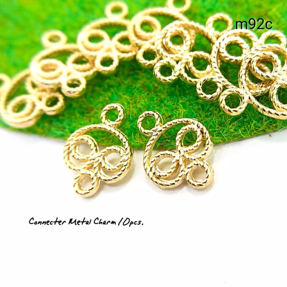 10個☆デザインつなぎメタルチャーム*Cタイプ【m92c】 チャーム うさぎの素材屋さん＞移店により閉店 通販｜Creema(クリーマ ...